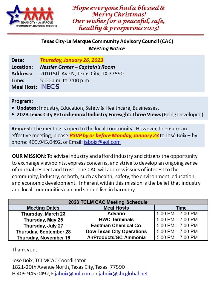 Community Advisory Council Meeting – The Post Newspaper